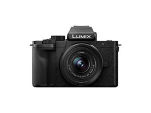 panasonic lumix g100 4k mirrorless camera for photo and video, built-in microphone with tracking, micro four thirds interchangeable lens system, 12-32mm lens, 5-axis hybrid i.s, dc-g100kk (black)