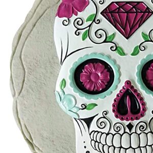 Spoontiques - Garden Décor - Sugar Skull Stepping Stone - Decorative Stone for Garden