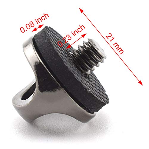 1/4" Camera Neck Strap Screw Holder, SDTC Tech 2 Pack 1/4-20 Thread Camera Screws with Rubber Washer for Quick Install/Release Wrist Strap Sling