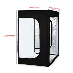 Professional Photo Light Box Photography Studio Dimmable LED Large Shooting Tent Cube 47x39x78inch Video Continuous Lighting Lightbox Soft Box with 3 Colors PVC Backdrops and Carrying Bag