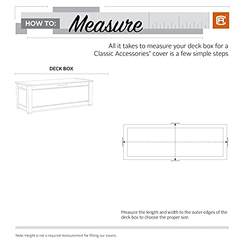 Classic Accessories Veranda Water-Resistant 48 Inch Patio Deck Box Cover, Patio Furniture Covers