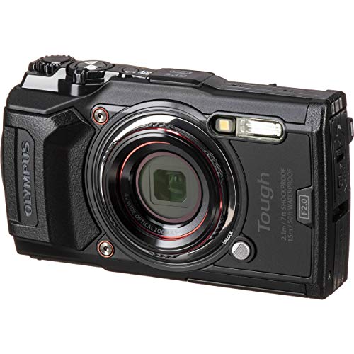 Olympus Tough TG-6 Digital Camera (Black) with Essential Accessory Bundle – Includes: SanDisk Ultra 64GB SDXC Memory Card + 2X Extended Life Seller's Replacement Batteries with Charger + More