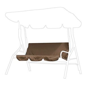 swing chair cushion cover, 3 seat outdoor waterproof swing seat cushion cover swing chair protection cover for patio courtyard garden 60 x 20 x 20in(brown)