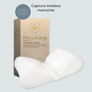 First Landings Newborn Posing Pillows - Photography Props for Baby Boy or Girl Photoshoots - Butterfly Wedge Posing Pillow