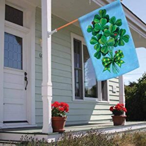 Toland Home Garden 102589 Shamrock Bouquet St Patricks Day Flag 28x40 Inch Double Sided St Patricks Day Garden Flag for Outdoor House St Pats Flag Yard Decoration