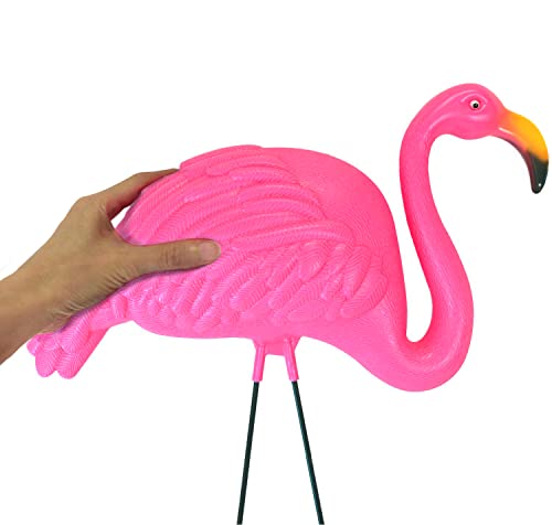 GiftExpress Large Bright Pink Flamingo Yard Ornament/Flamingo Garden Statue/Pink Flamingo Garden Yard Decor (Pack of 2)