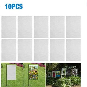 OrangeTag 10Pcs 30x45CM Sublimation Blank Polyester Lawn Garden Flags Parade Banners White