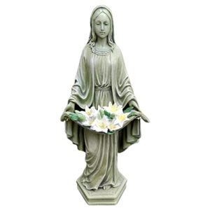 chrui virgin mary outdoor garden decor statues, outdoor patio angel art garden cemetery decorations statue for patio, lawn, yard decoration, housewarming garden unique gift