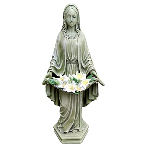 CHRUI Virgin Mary Outdoor Garden Decor Statues, Outdoor Patio Angel Art Garden Cemetery Decorations Statue for Patio, Lawn, Yard Decoration, Housewarming Garden Unique Gift