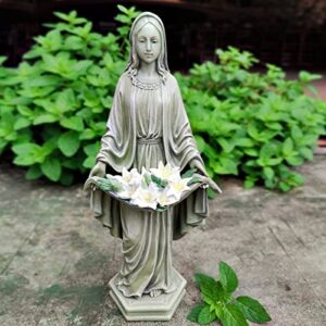 CHRUI Virgin Mary Outdoor Garden Decor Statues, Outdoor Patio Angel Art Garden Cemetery Decorations Statue for Patio, Lawn, Yard Decoration, Housewarming Garden Unique Gift