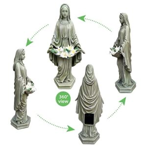 CHRUI Virgin Mary Outdoor Garden Decor Statues, Outdoor Patio Angel Art Garden Cemetery Decorations Statue for Patio, Lawn, Yard Decoration, Housewarming Garden Unique Gift