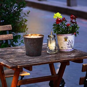 2 Packs 17 oz Citronella Candles Outdoor, Large 3-Wick Bucket Candle for Yard Patio Garden Deck