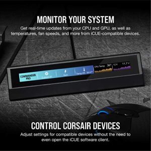 Corsair iCUE NEXUS Companion Touch Screen – 5” Diagonal Screen – 6 Programmable Virtual Macro Buttons – Live System Readouts – iCUE-compatible Device Control – Connect to Keyboard or Standalone Base