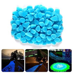 【400 Pcs】 Glow in The Dark Rocks,Glowing Stones Garden Glow in The Dark Pebbles Outdoor Decorative Stones Small Patio Decor Garden Decorations