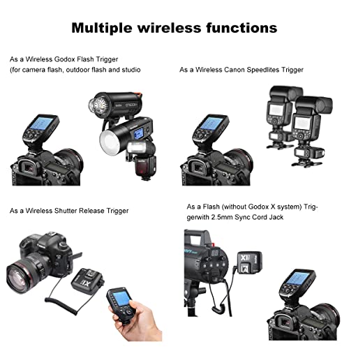 Godox XPro-N i-TTL 2.4G High-Speed Sync Wireless Flash Trigger Transmitter Compatible for Nikon Cameras, 1/8000s,11 Customizable Functions,16 Groups and 32 Channels