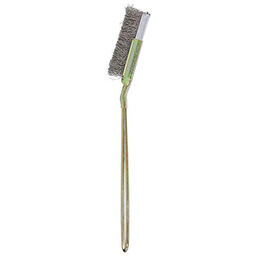 Haofy Curved Head Brush, Bonsai Brush, Straight Head Steel Soft Bonsai Brush, Garden Washing Tool, for Garden, Flower, Plants(Curved Head 23cm)