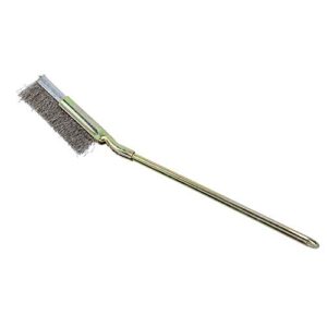 Haofy Curved Head Brush, Bonsai Brush, Straight Head Steel Soft Bonsai Brush, Garden Washing Tool, for Garden, Flower, Plants(Curved Head 23cm)