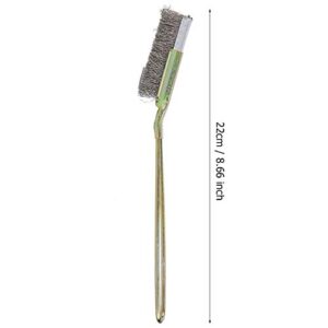 Haofy Curved Head Brush, Bonsai Brush, Straight Head Steel Soft Bonsai Brush, Garden Washing Tool, for Garden, Flower, Plants(Curved Head 23cm)