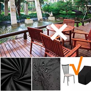 Outdoor Furniture Cover Waterproof ,Patio Chair Covers for Outdoor Furniture,Lounge Chair Covers Waterproof Outdoor Sun Protection Anti-Snow 38in*31in*31in Black M (01)