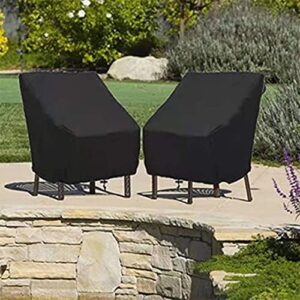 Outdoor Furniture Cover Waterproof ,Patio Chair Covers for Outdoor Furniture,Lounge Chair Covers Waterproof Outdoor Sun Protection Anti-Snow 38in*31in*31in Black M (01)