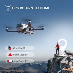 Holy Stone 2 Axis Gimbal GPS Drone with 4K EIS Camera for Adults Beginner, HS720G Foldable FPV RC Quadcopter with Brushless Motor, 5G WiFi Transmission, Optical Flow, Follow Me, Smart Return Home