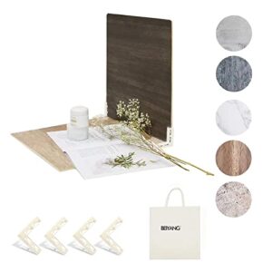 5 pcs boards photo backdrop for flat lay, food photography background 16×16 inch, beiyang