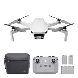 dji mini 2 fly more combo – ultralight foldable drone, 3-axis gimbal with 4k camera, 12mp photos, 31 mins flight time, ocusync 2.0 10km hd video transmission, quickshots, gray