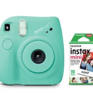 FujiFilm Instax Mini 7+ Seafoam Green Bundle (10 Film Pack)