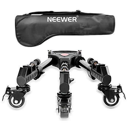 Neewer Photography Professional Heavy Duty Tripod Dolly with Rubber Wheels and Adjustable Leg Mounts for Canon Nikon Sony DSLR Cameras Camcorder Photo Video Lighting