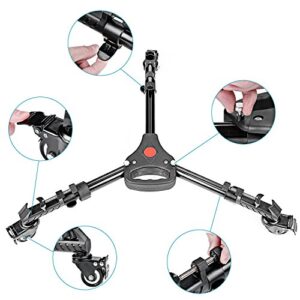 Neewer Photography Professional Heavy Duty Tripod Dolly with Rubber Wheels and Adjustable Leg Mounts for Canon Nikon Sony DSLR Cameras Camcorder Photo Video Lighting