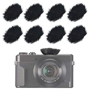 sunmon camera mic windscreen dead cat, furry camera wind muff wind cover for canon g7x mark ii,sony,samsung,etc dslr mic outdoor windshield (8 pack)