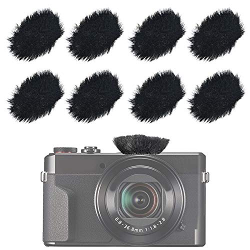 SUNMON Camera Mic Windscreen Dead Cat, Furry Camera Wind Muff Wind Cover for Canon G7X Mark II,Sony,Samsung,etc DSLR Mic Outdoor Windshield (8 Pack)