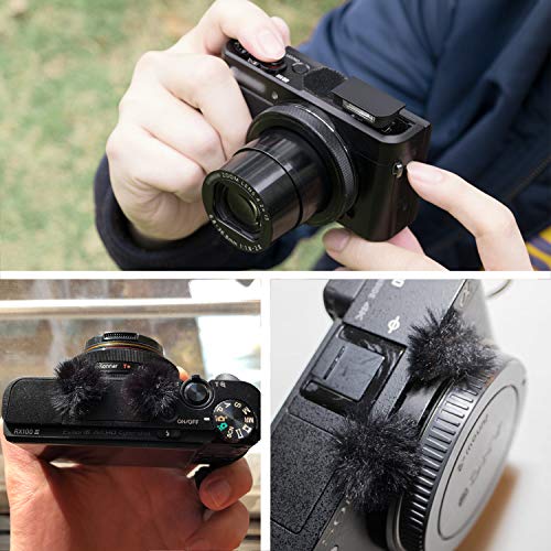 SUNMON Camera Mic Windscreen Dead Cat, Furry Camera Wind Muff Wind Cover for Canon G7X Mark II,Sony,Samsung,etc DSLR Mic Outdoor Windshield (8 Pack)