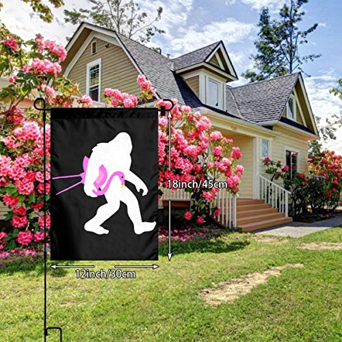 12 x 18 Inch Garden Flag Bigf-oot Lawn Flamingo Double Sided Holiday Yard Decoration Winter Yard Flag Outdoor Flag Decor