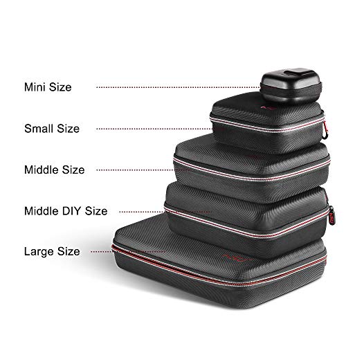 HSU Carrying Case for GoPro Hero 11/10/9/8, Hero 7 Black,6,5, 4, Black, Silver, 3+, 3,Hero(2018) and Accessories, Protective Security Bag, Storage Solution for Adventurers-Upgraded Interior Foam