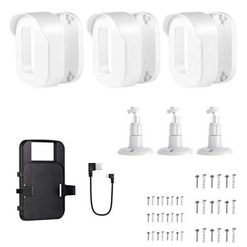 AOTNEX Blink XT2/XT Camera Wall Mount Bracket,3 Pack Full Weather Proof Housing/Mount with Blink Sync Module Outlet Mount for Blink Outdoor Indoor Cameras Security System (White)