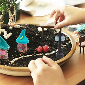 39 Pcs Miniature Fairy Garden Kit for Kids Mini Animal Miniatures Rabbit Mushroom Fairy House Garden Accessories,Micro Landscape Ornaments DIY Kit Environmental Resin Miniatures Terrarium Decor