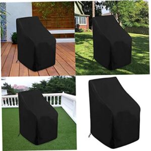 Eioflia Patio Chair Cover Stacking Outdoor Chair Cover Waterproof Garden Chair Covers,Patio Cover for Stackable Reclining Chairs,Tear Resistant Outdoor Furniture Protector (64x64x120cm).