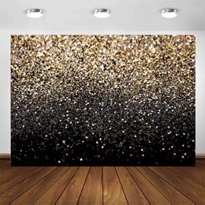 cylyh 8x6ft black and gold backdrop glitter backdrop golden spots backdrop vintage background graduation prom wedding glitter dot party decor d417