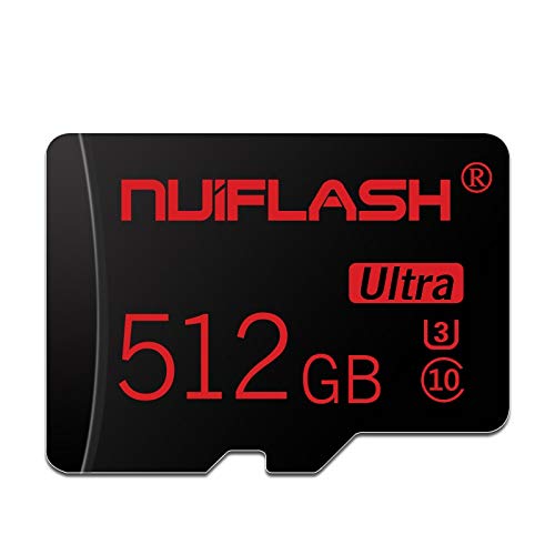 Micro SD Card 512GB TF Card 512GB Micro Memory SD Cards Fast Speed Memory Card 512GB Class 10 with Free SD Card Adapter for Smartphones/Bluetooth Speaker