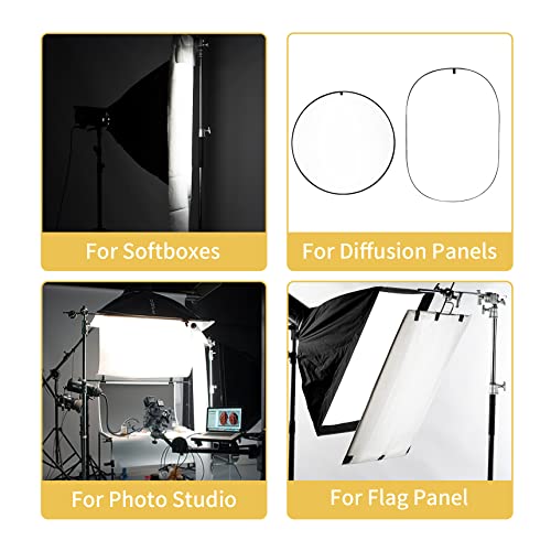 Meking Diffusion Fabric Light Silk White Seamless Nylon 4.3 x 1.8 Yard /4 x 1.7M Foldable Diffusion Sheet for Light Tent, Strobe Light, Lighting Light Modifier and Other Photographic Equipment