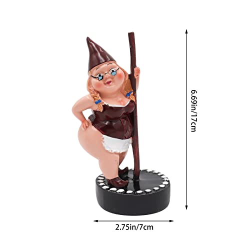 Pole Dancing Gnome Statue, Resin Garden Gnome Statues, Funny Outdoor Gnome Figure, Creative Garden Spring Decoration, Pole Dance Garden Gnome, Spring Garden Statue(6.7"/17 cm)