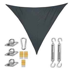 firlar triangle sun shade sail waterproof triangle canopy for patio uv block for outdoor patio garden backyard facility and activities patio carport awning, 6.5’x6.5’x6.5′