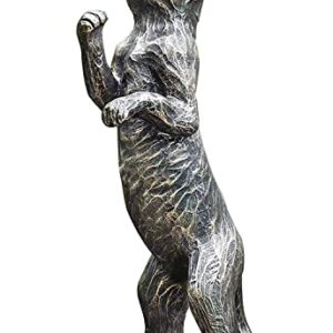 BRECK'S Standing Cat Statue Decorative Figurine Indoor Outdoor Home Decor Garden Yard Lawn Animal Sculpture Decorations