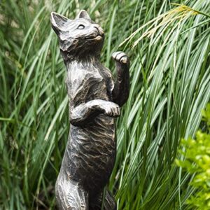 BRECK'S Standing Cat Statue Decorative Figurine Indoor Outdoor Home Decor Garden Yard Lawn Animal Sculpture Decorations