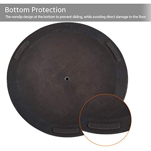 Yaheetech 26.5lbs Outdoor Patio Umbrella Base Round All Weather Umbrella Stand for Patio, Deck & Garden, Bronze