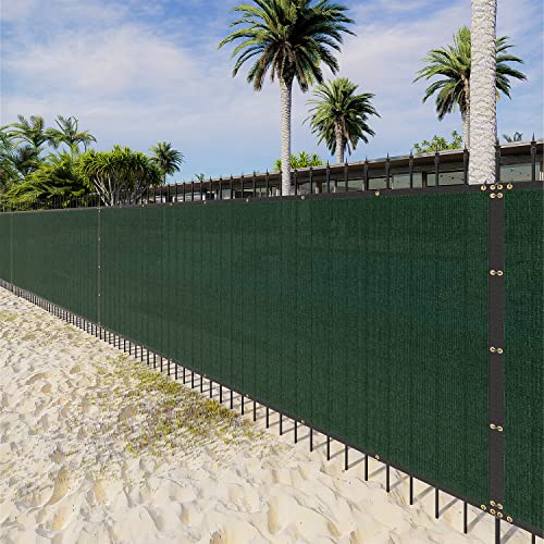 INFRANGE Heavy Duty Fence Privacy Screen Windscreen Green 4' x 20' Shade Fabric Cloth HDPE, 90% Visibility Blockage, with Grommets, Heavy Duty Commercial Grade, Cable Zip Ties Included