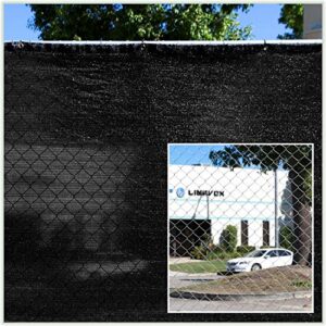 ShadeMart 6' x 50' Black Fence Privacy Screen Windscreen Shade Fabric Cloth HDPE, 90% Visibility Blockage, with Grommets, Heavy Duty Commercial Grade, Cable Zip Ties Included (We Customize Size)