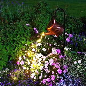 ASDFG Solar Watering Can with Cascading Lights Solar Waterfall Lights Outdoor Yard Decoration Waterproof Enchanted Watering Can for Fairy Garden Lawn Path Yard Patio Art Romantic Atmosphere