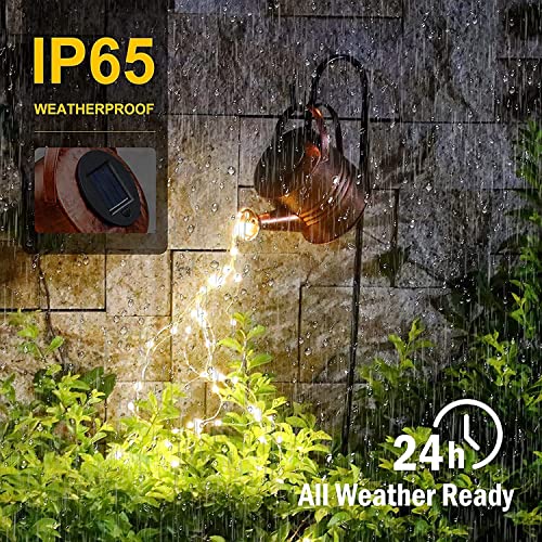 ASDFG Solar Watering Can with Cascading Lights Solar Waterfall Lights Outdoor Yard Decoration Waterproof Enchanted Watering Can for Fairy Garden Lawn Path Yard Patio Art Romantic Atmosphere